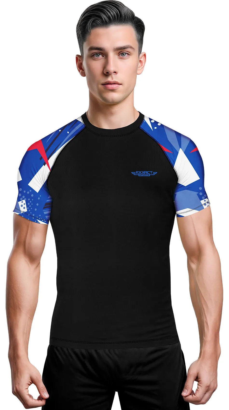 BJJ Rash Guard Jiu Jitsu Short Sleeve, Men for MMA Wrestling Adult ...