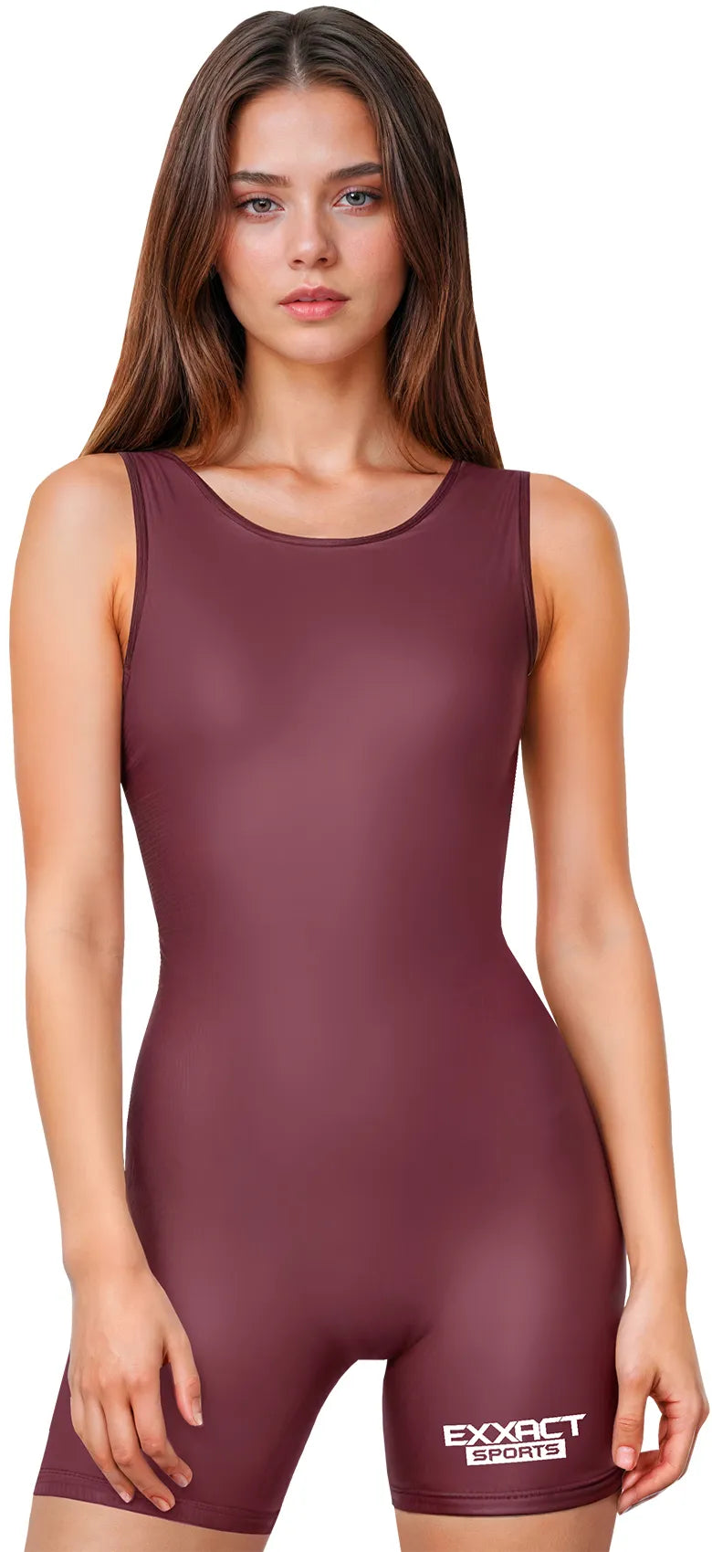Women's Maroon Wrestling Singlets, High-Cut Female Singlets | Exxact Sports